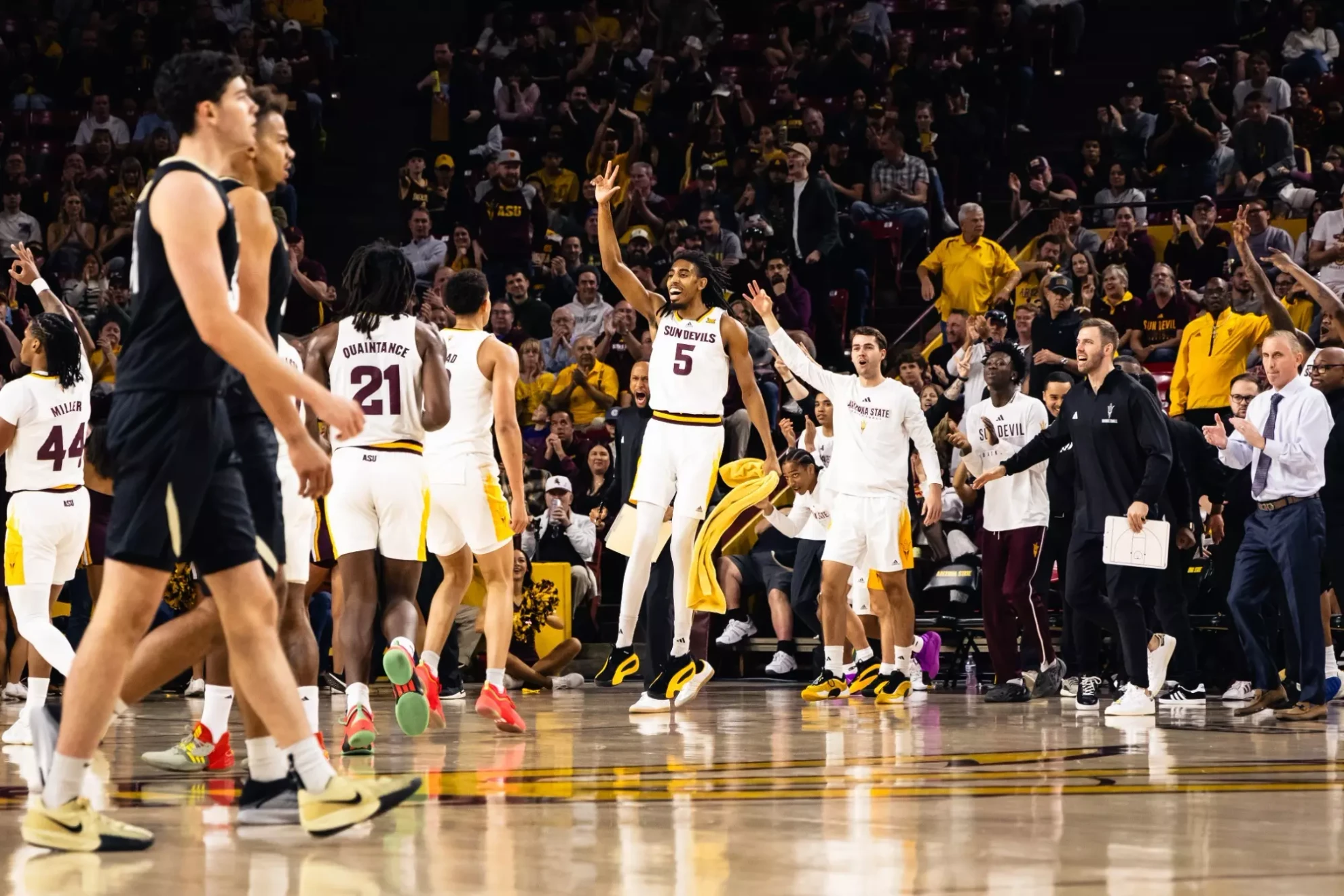 Men's Basketball Rides Hot Shooting in First Big 12 Win - ASU Sun Devil ...