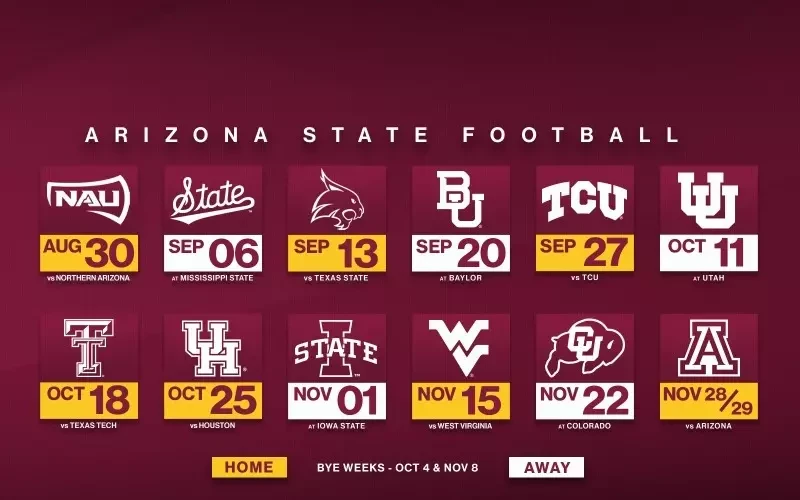 Sun Devil Athletics Announces Activation with Football Schedule Posters ...