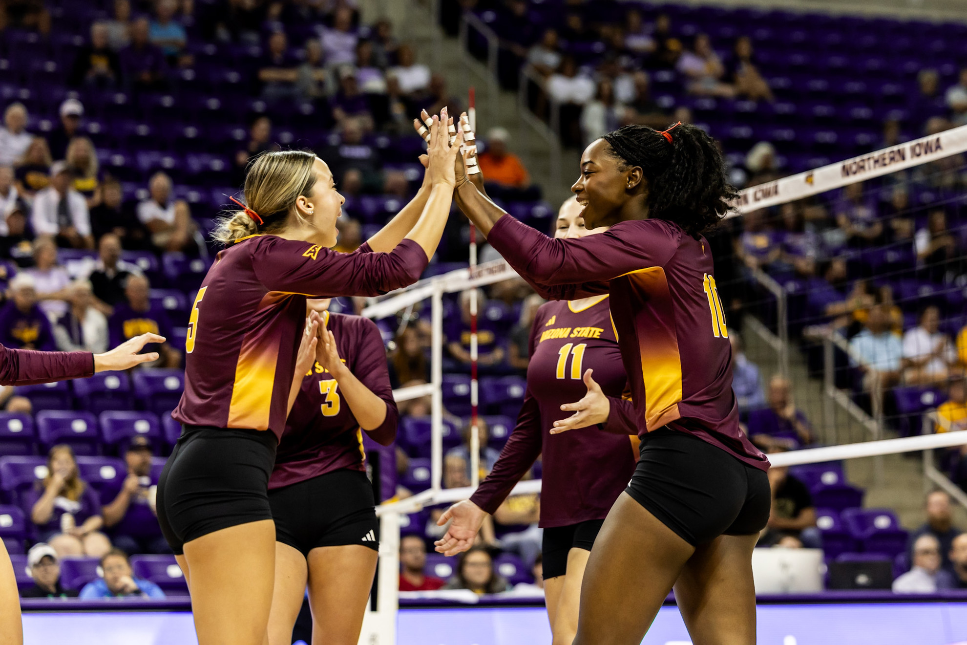 #13 Volleyball dominates in season opener at UNI - Sun Devil Athletics