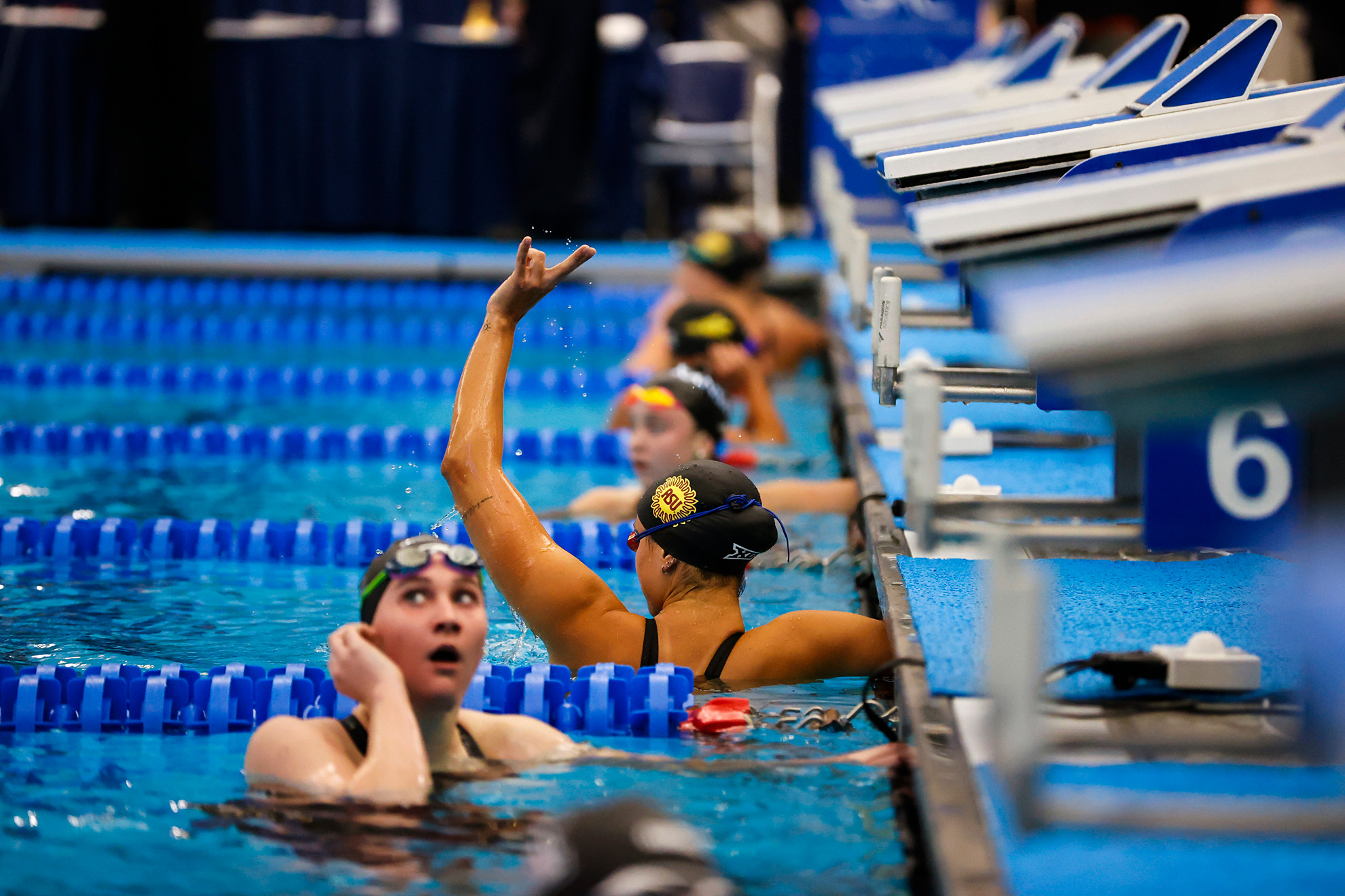 No. 2/17 Swim and Dive collects four wins on Day Two of Big 12 Swim and ...
