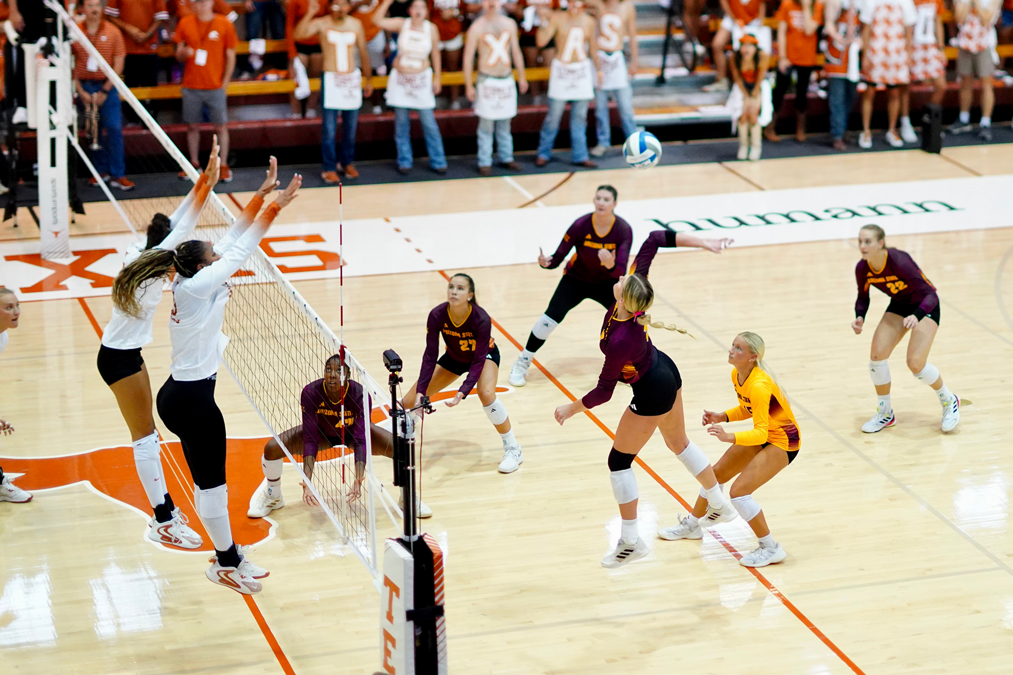 #9 volleyball drops match at #2 Texas - Sun Devil Athletics | ASU