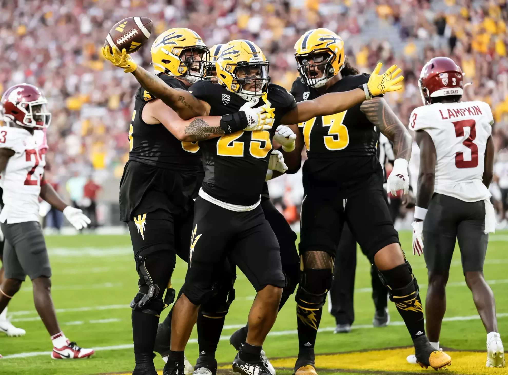 Football Runs Through Cougars for First Conference Win - Sun Devil ...