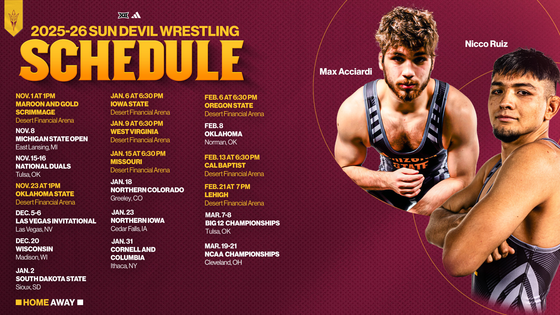 Sun Devil Wrestling announces 2025-26 schedule - Sun Devil Athletics | ASU