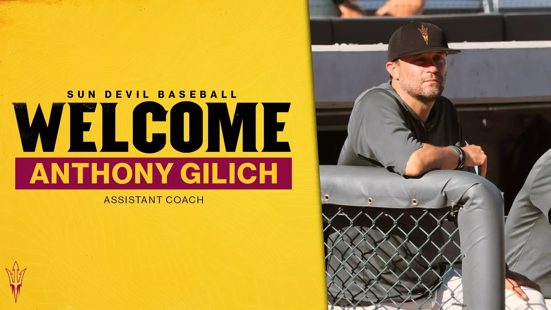 Baseball Names Anthony Gilich as Third Assistant - ASU Sun Devil Athletics