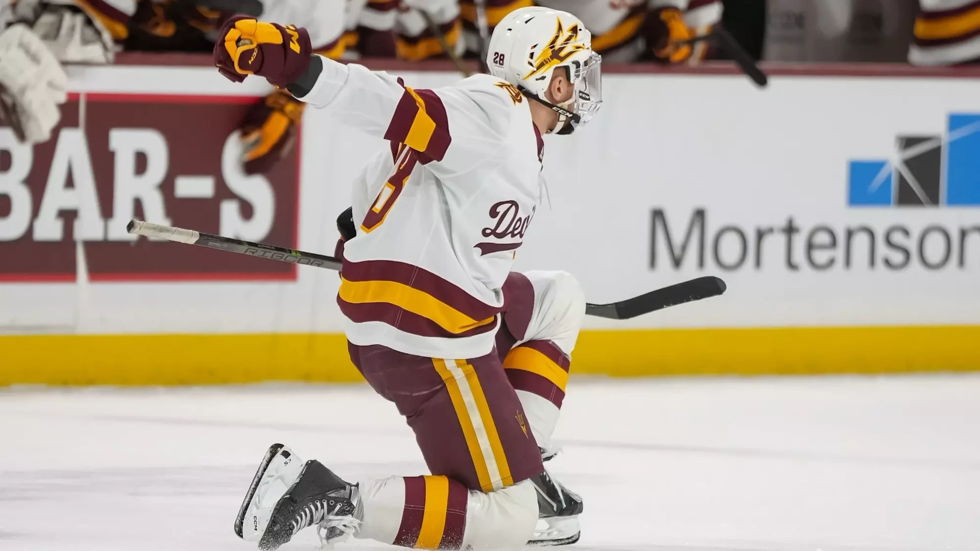 Hockey Sweeps No. 15/13 Merrimack with 4-2 Win - Sun Devil Athletics